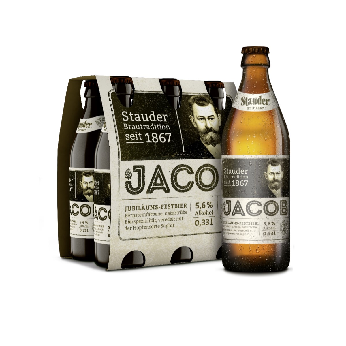 Stauder Jacob Jubiläums-Festbier 4 x 6 x 0,33l | Banach Getränkeshop