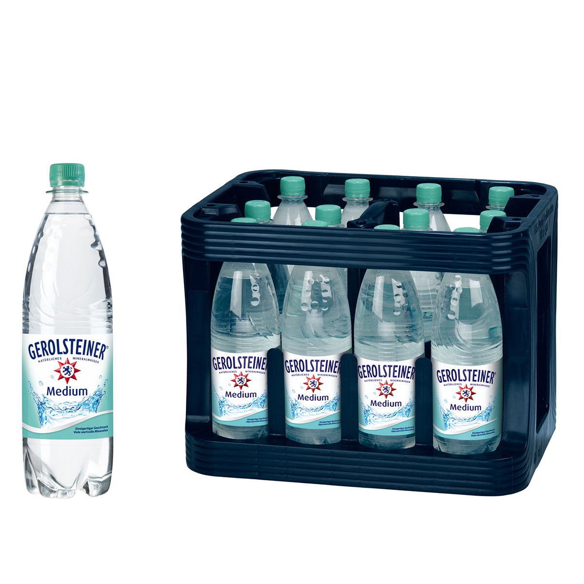 Gerolsteiner Medium 12 x 1,0l PET Kiste | Banach Getränkeshop