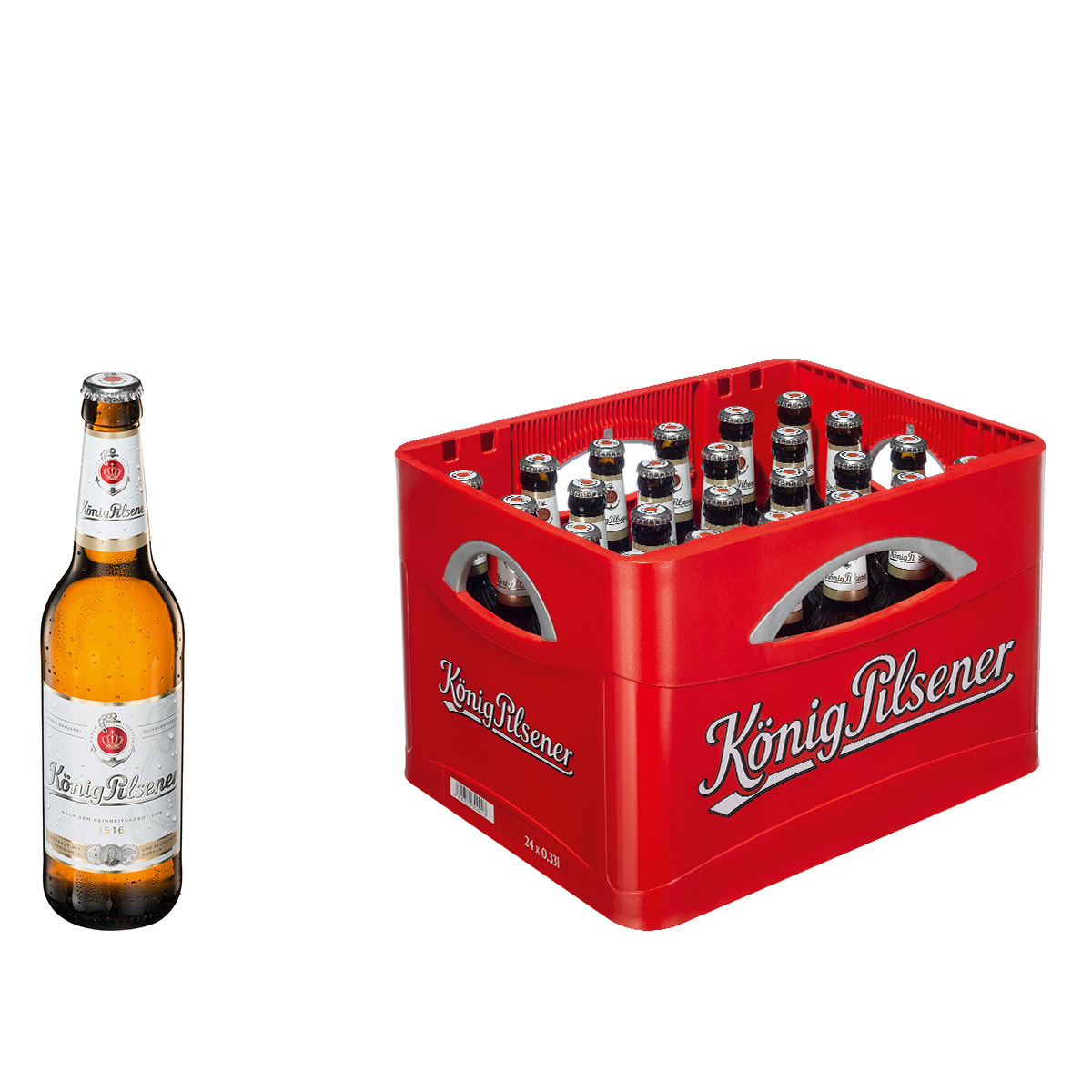 König Pilsener 24 x 0,33l Glas | Banach Getränkeshop