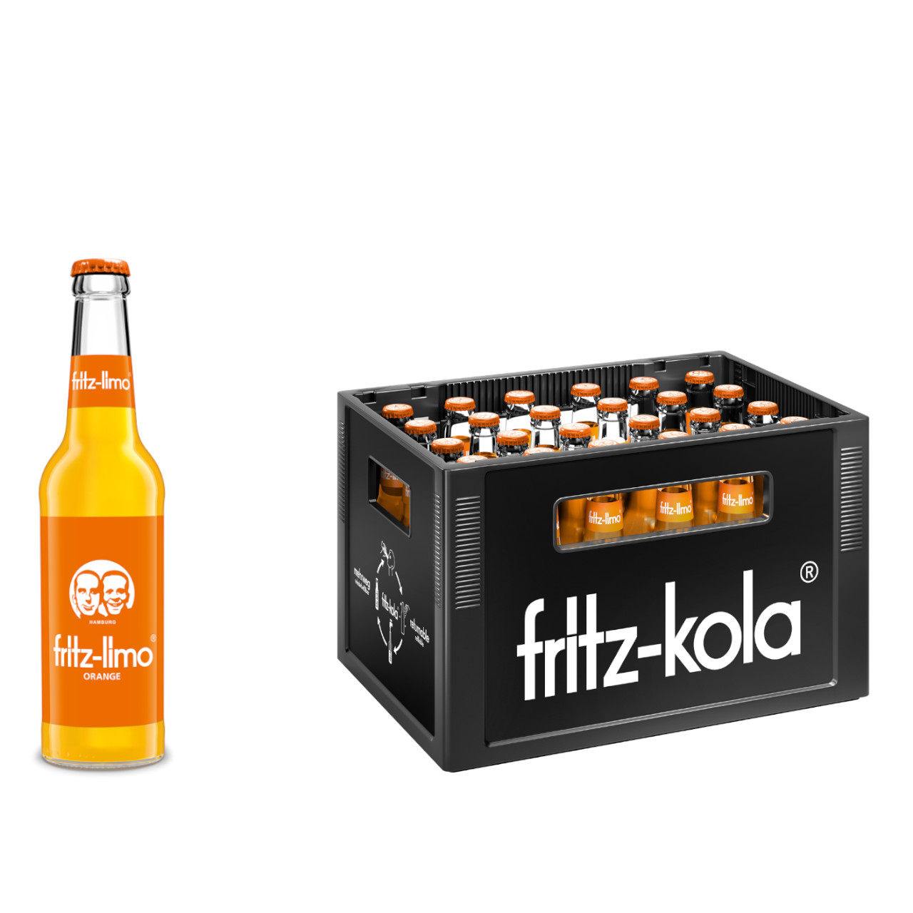 Fritz Limo Orange 24 x 0,33l | Banach Getränkeshop