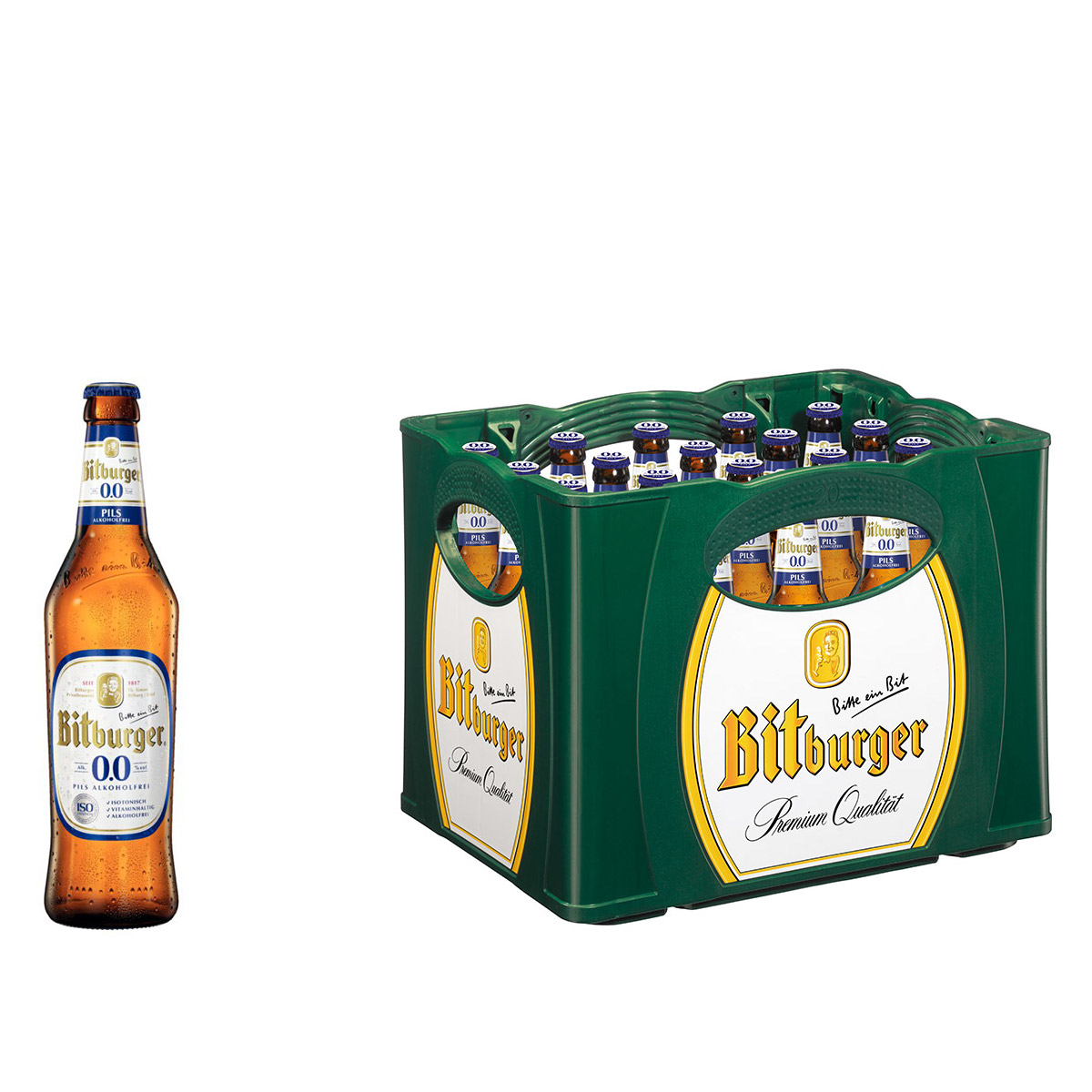 Bitburger Alkoholfrei 20 x 0,5l Glas | Banach Getränkeshop