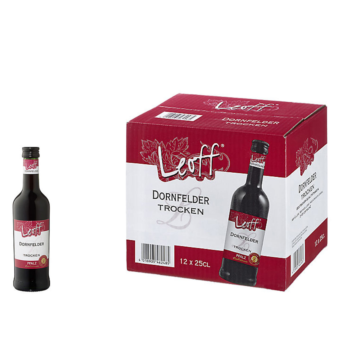 Leoff Dornfelder Trocken 12 x 0,25l | Banach Getränkeshop